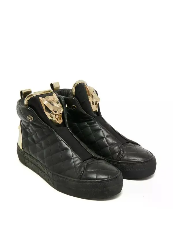 Philipp Plein Quilted Crystal-embellished Sneakers