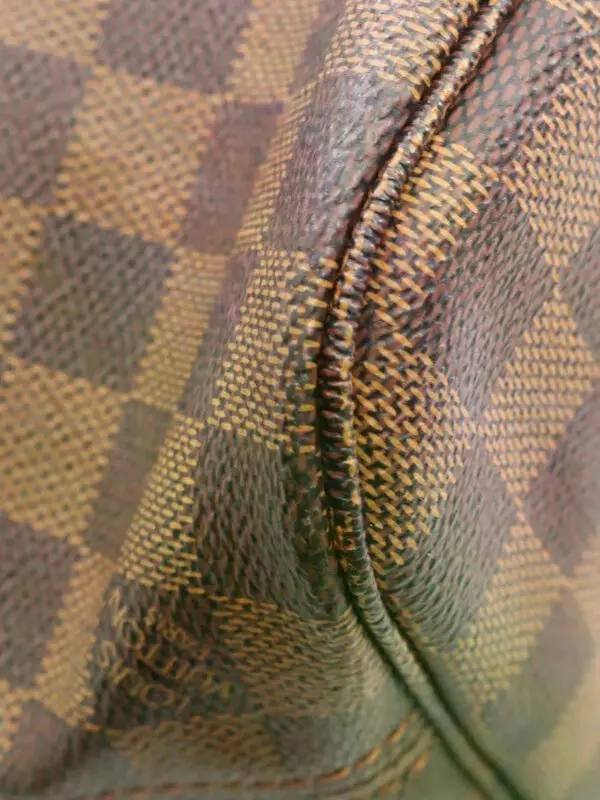 LOUIS VUITTON 2008 Damier Ebene Neverfull Pm Tote Bag
