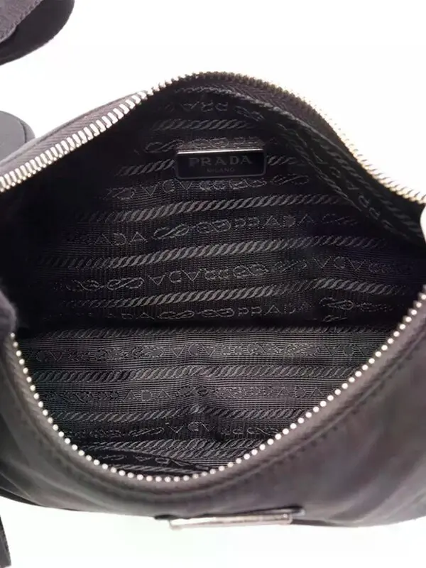 Prada Saffiano Trimmed Re-nylon Re-edition 2005 Satchel - Black