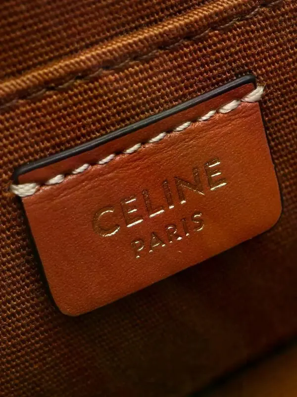 Celine 2010-2026 Mini Triomphe Cuir Coated Canvas Camera Bag Shoulder Bag