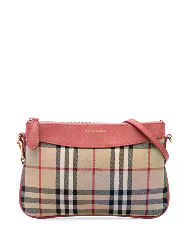 Burberry 2000-2017 Haymarket Check Nylon Peyton Crossbody Bag