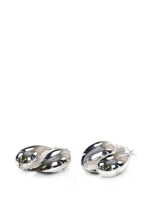 LE MANDORLE Quote Hoop Earrings