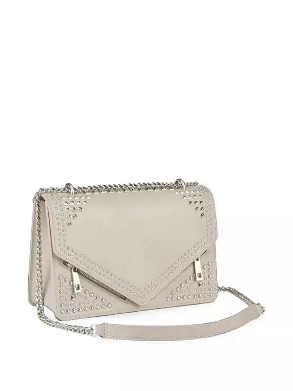 KAT MACONIE Stud-embellished Leather Shoulder Bag - Grey