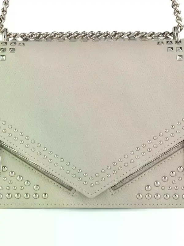 KAT MACONIE Stud-embellished Leather Shoulder Bag - Grey