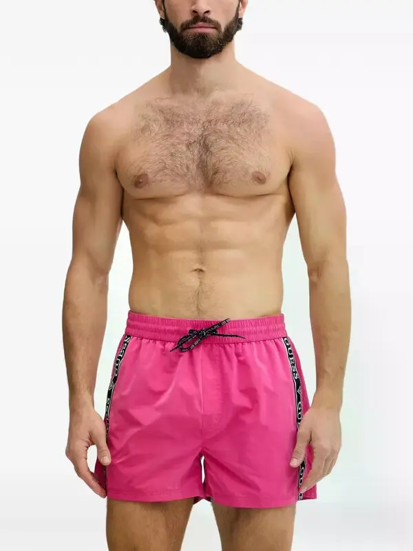 Guess Logo-tape Drawstring Swim Shorts