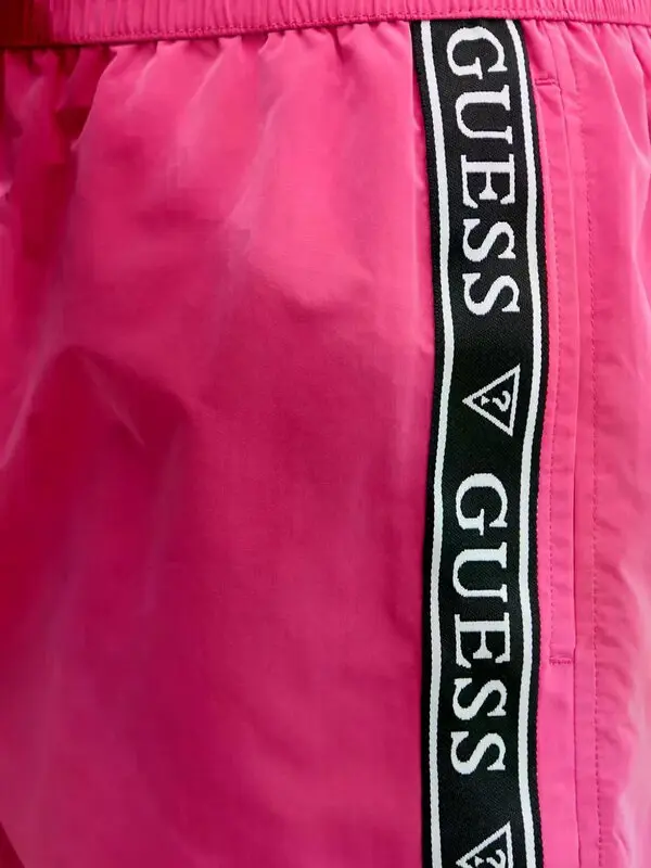 Guess Logo-tape Drawstring Swim Shorts