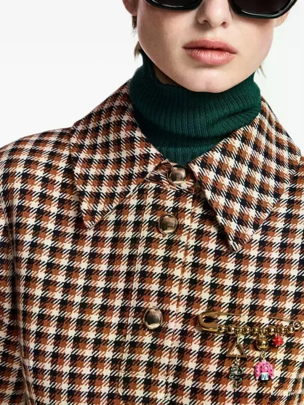 Essentiel Antwerp Belted Check-pattern Midi Dress