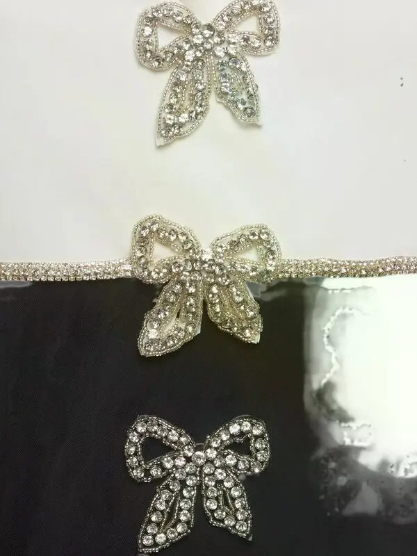 SELF-PORTRAIT Crystal-embellished Bow Mini Dress