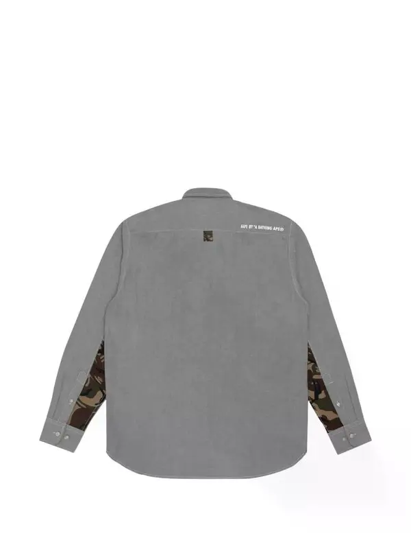 AAPE BY *A BATHING APE Logo-patch Camouflage-panel Shirt