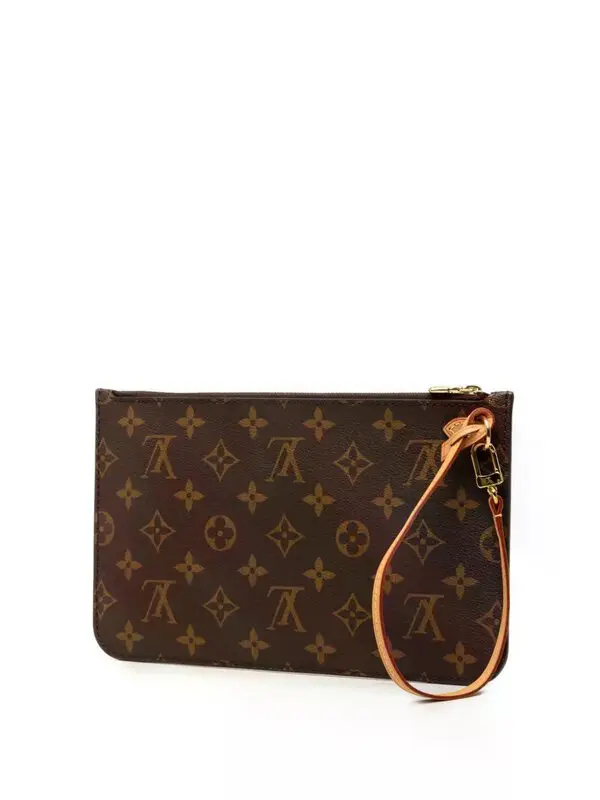 LOUIS VUITTON Monogram Neverfull Mm Pouch - Brown