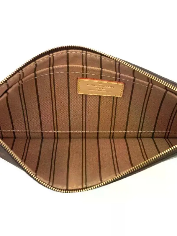 LOUIS VUITTON Monogram Neverfull Mm Pouch - Brown
