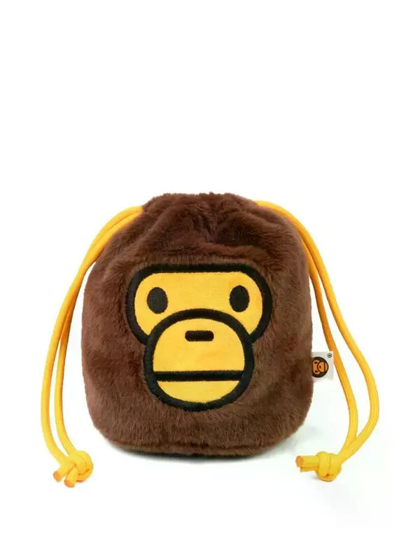 A BATHING APE Baby Milo® Store * Drawstring Plush Bag - Brown