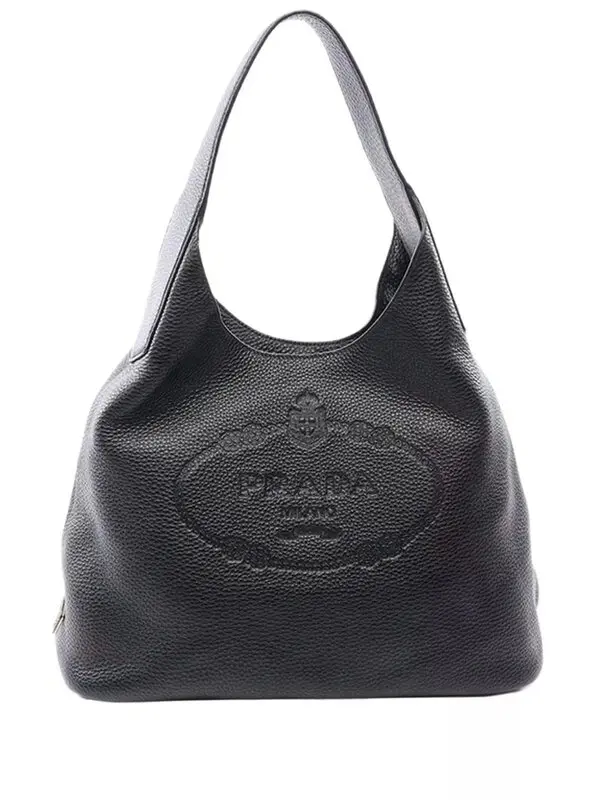 Prada 2010-2026 Canapa Logo Vitello Daino Hobo Bag