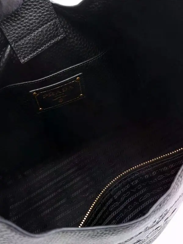 Prada 2010-2026 Canapa Logo Vitello Daino Hobo Bag