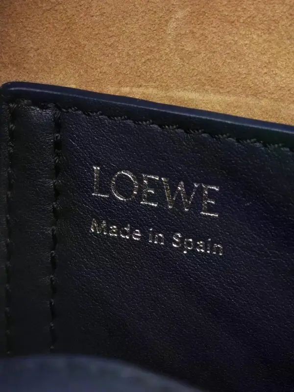 Loewe Calfskin Pebble Bucket Bag Satchel - Blue