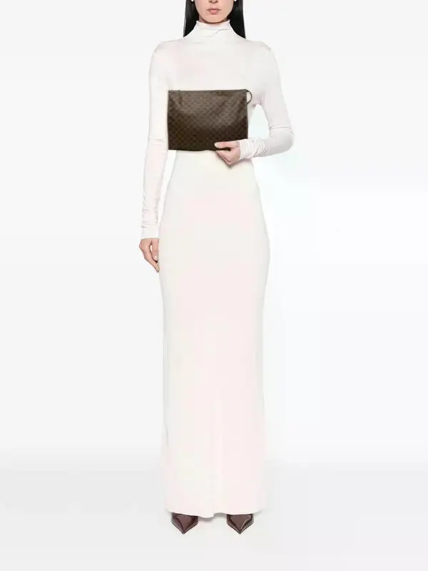 Celine 2006 Macadam Coated Canvas Clutch Bag