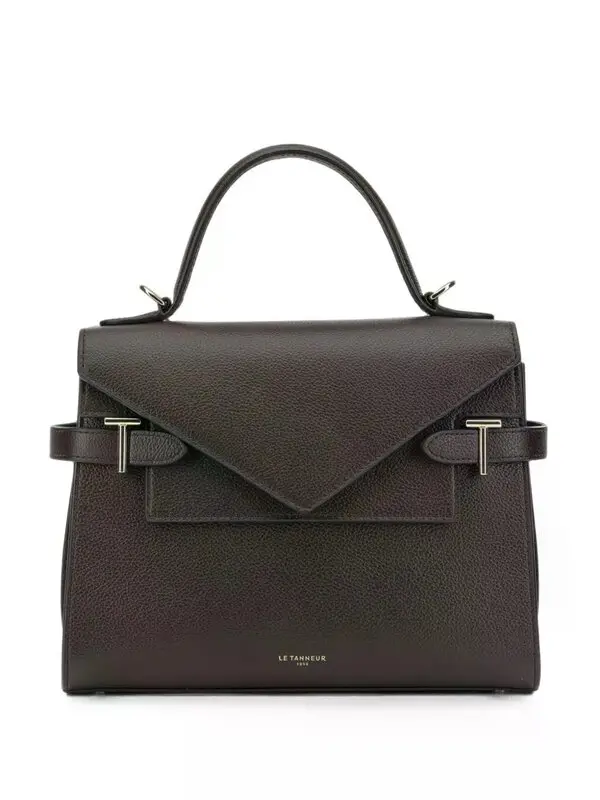 LE TANNEUR Medium Emilie Pebbled Tote Bag - Brown