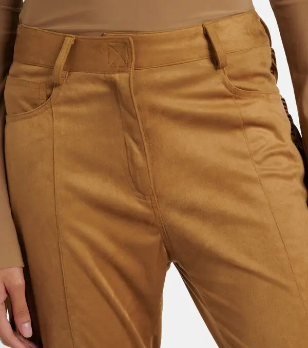Norma Kamali Fringed Slim Pants