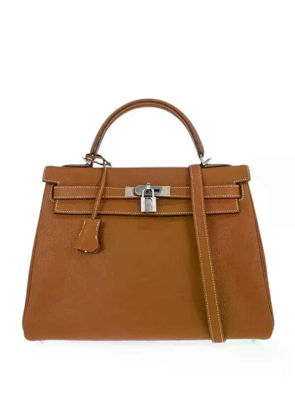 Hermès 2007 Togo Kelly 32 Tote Bag - Brown