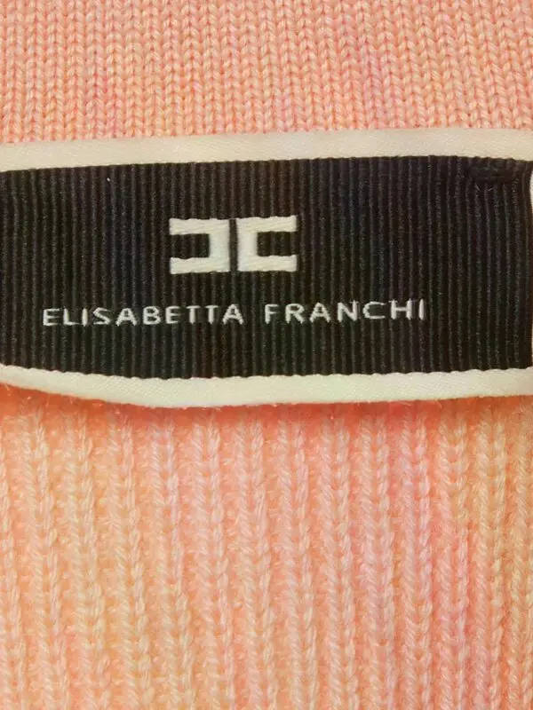 Elisabetta Franchi Rib-knit Double-breasted Mini Dress