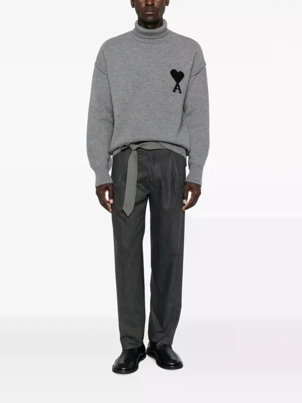 AMI Paris De Coeur Roll-neck Sweater