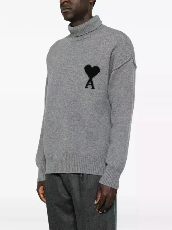 AMI Paris De Coeur Roll-neck Sweater