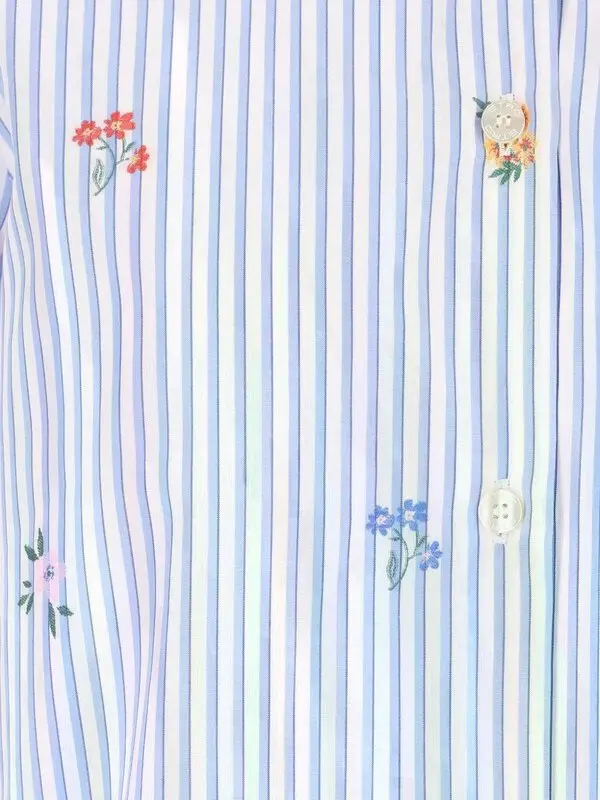 Etro Striped Floral-embroidered Shirt