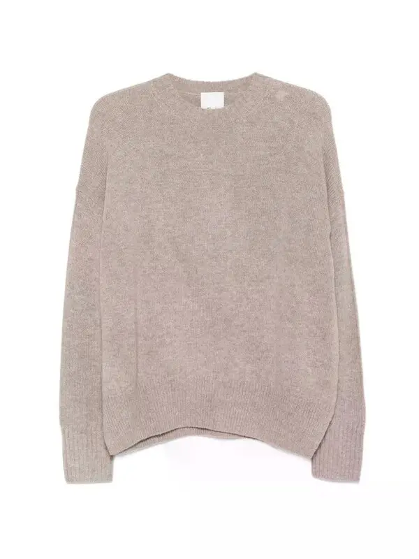 ALLUDE Ribbed Knit Crewneck