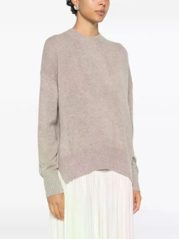 ALLUDE Ribbed Knit Crewneck