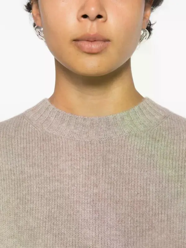 ALLUDE Ribbed Knit Crewneck