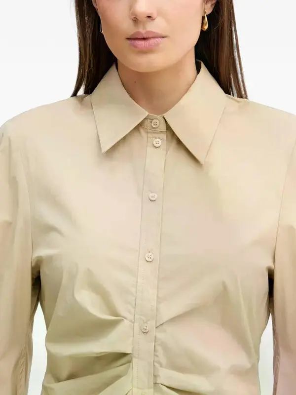 Sisley Gathered Puff-sleeve Shirt