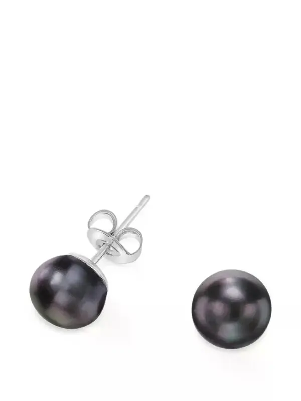 DOWER & HALL Peacock Luna Pearl Earrings - Silver