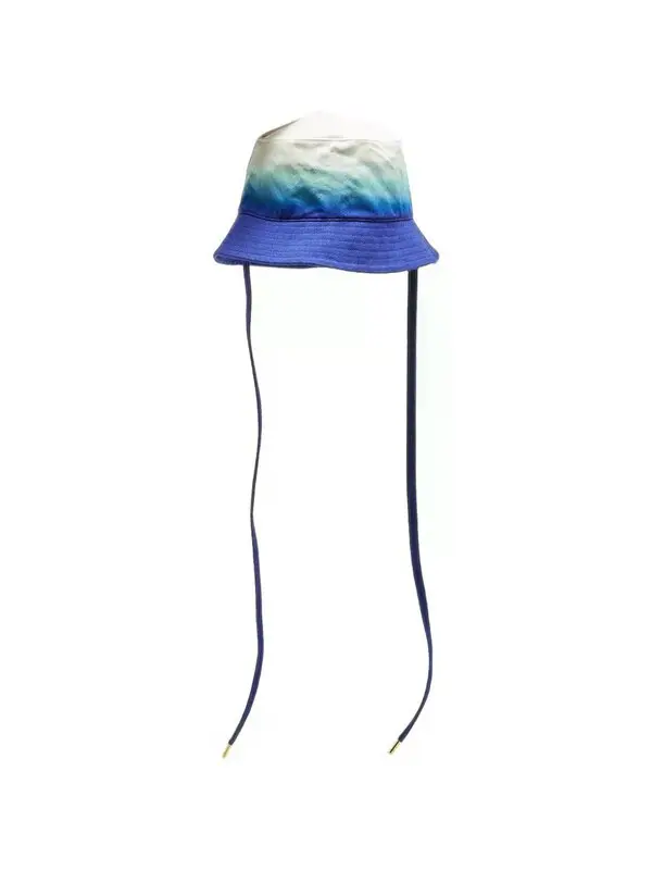 Casablanca Gradient Chin-strap Bucket Hat - White