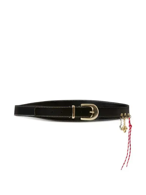 Claudie Pierlot Leather Eyelet Belt With Charms