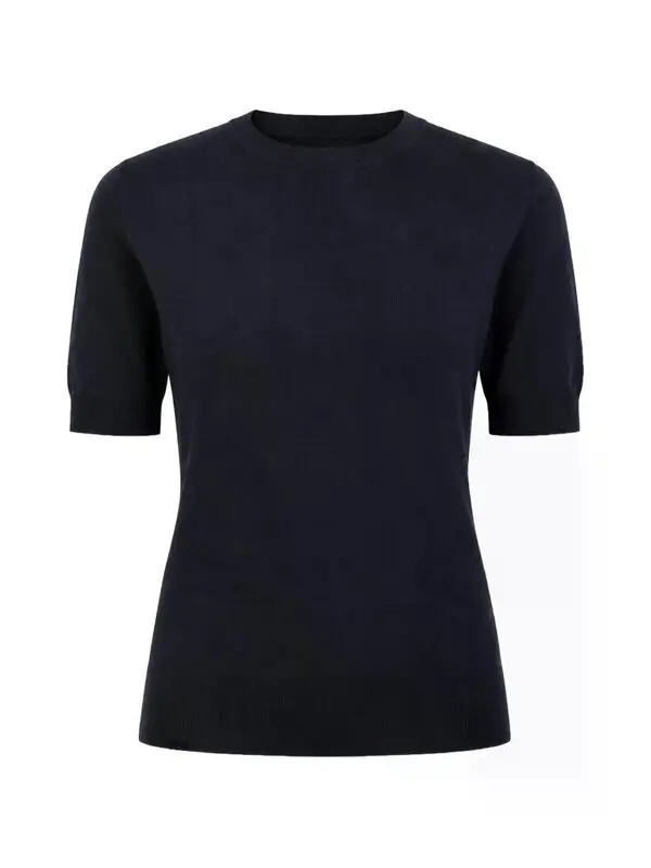 VIADESTE Short-sleeve Crew-neck Sweater - Blue