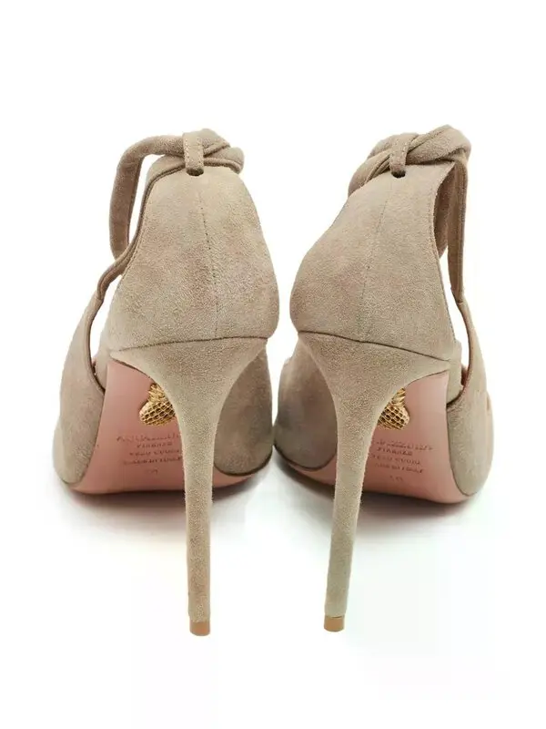 AQUAZZURA Ankle-tie Pointed-toe Pumps