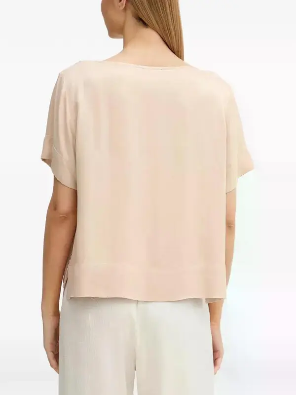 Sisley Embroidered Short-sleeve Blouse