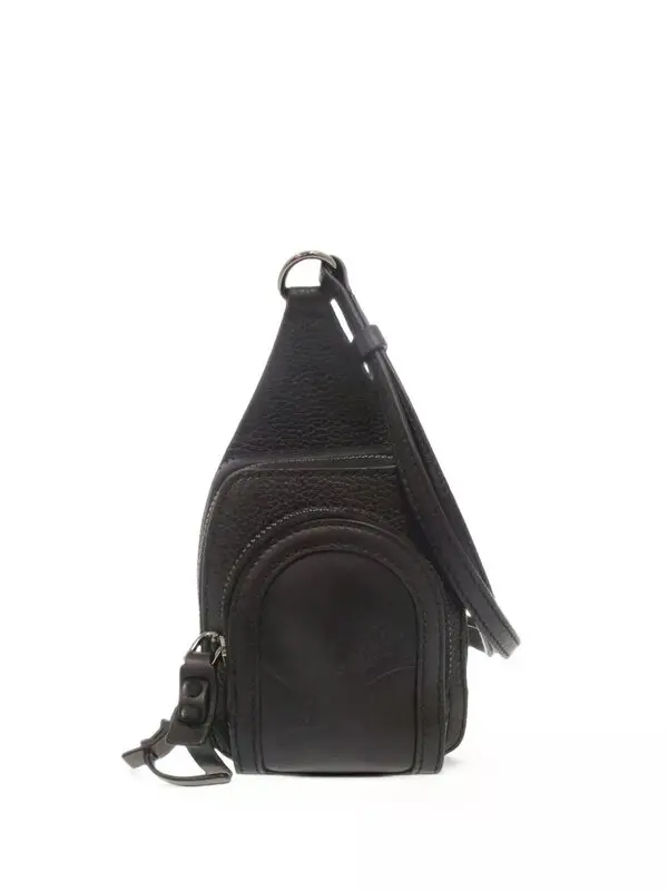 CHRISTIAN LOUBOUTIN 2010-2026 Mini Grained Calfskin Loubifunk Crossbody Bag - Black