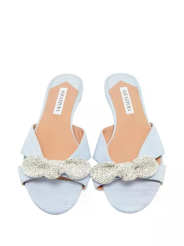AQUAZZURA Very Bow Denim-effect Sandals