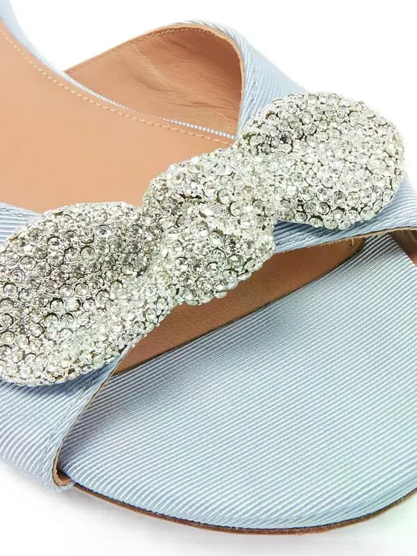 AQUAZZURA Very Bow Denim-effect Sandals