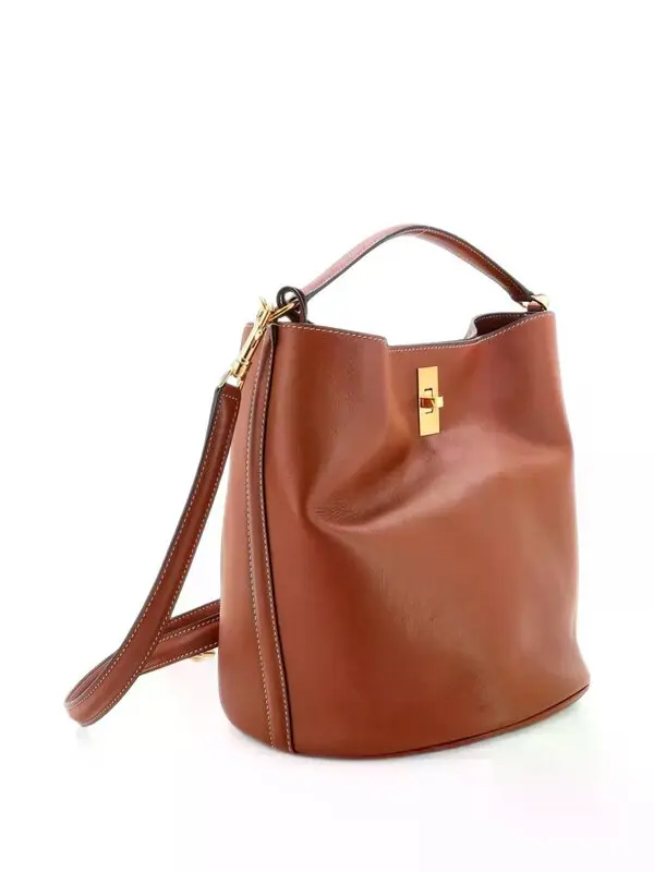 Celine 16 Bag Leather Bucket Bag - Brown