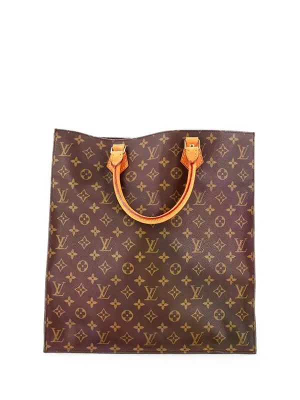 LOUIS VUITTON Vintage Sac Plat Bag Monogram Canvas Tote Bag - Brown