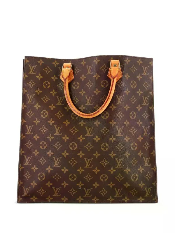 LOUIS VUITTON Monogram Canvas Sac Plat Tote Bag - Brown