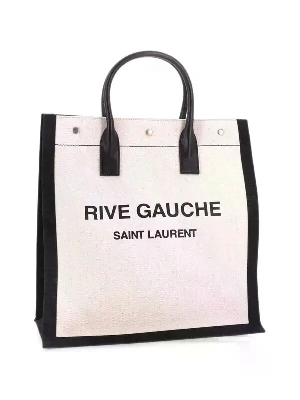 Saint Laurent Rive Gauche Shopper Canvas Tall Tote Bag
