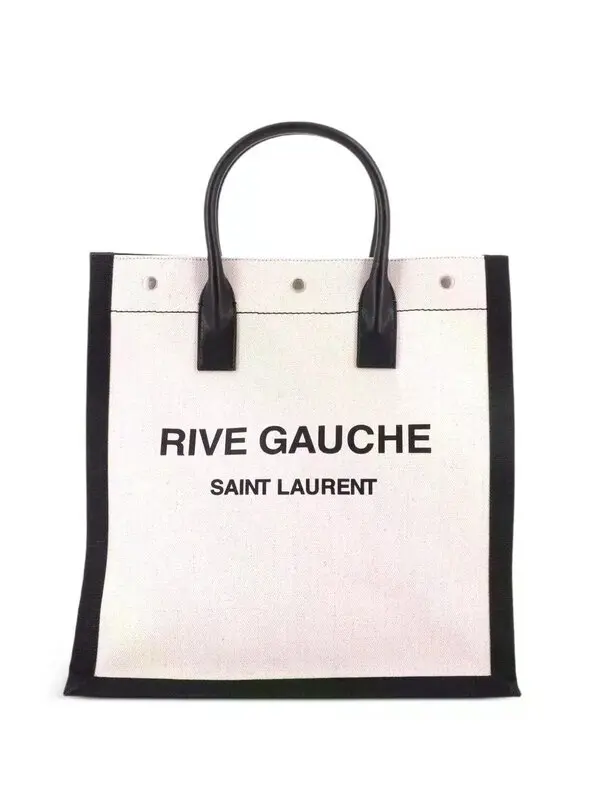 Saint Laurent Rive Gauche Shopper Tote Bag - Neutrals
