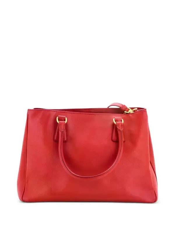 Prada Saffiano Leather Medium Tote Bag - Red