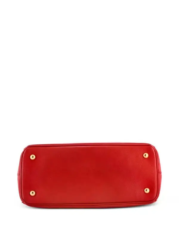 Prada Saffiano Leather Medium Tote Bag - Red