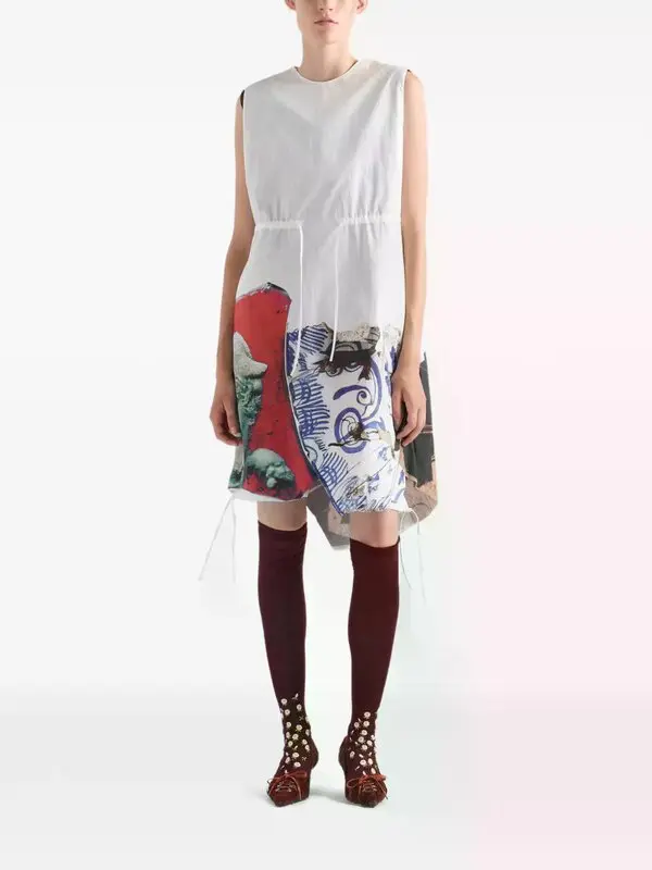 Prada Printed Compact Fabric Dress