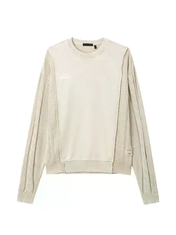 FIVE CM Cable-knit Panelled Sweater