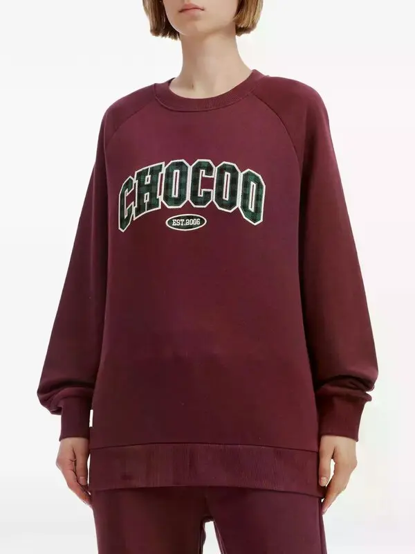 CHOCOOLATE Logo-appliqué Raglan-sleeve Sweatshirt
